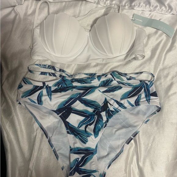 DRESSFO | Swim | 2 Piece Bikini Shell Bralette Too And High Waisted ...